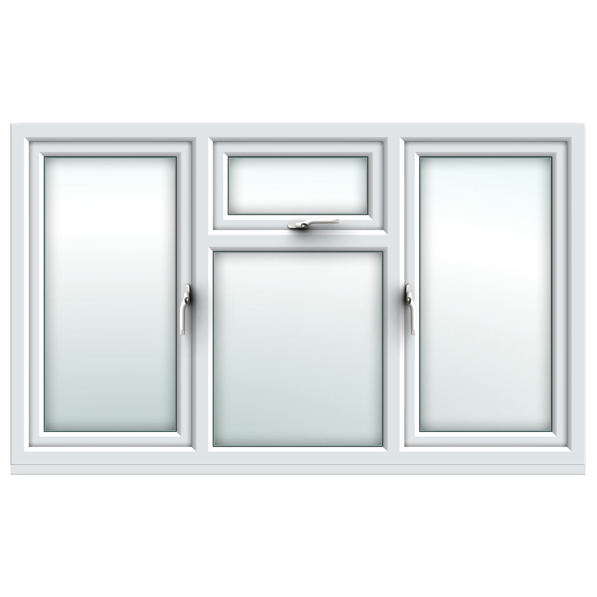 White Side Hung / Top Over Fixed / Side Hung Window — Glazebase